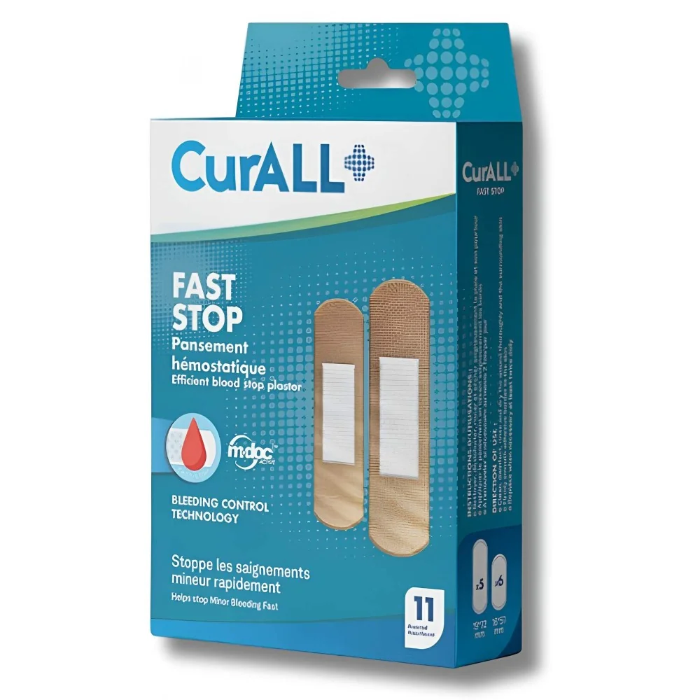 CURALL FAST STOP - PANSEMENT ARRÊT DE L'ÉCOULEMENT DU SANG BOITE DE...